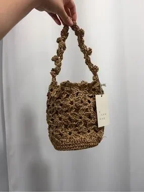 Target | Bags | Target Brown Crochet Flower Mini Tote | Poshmark